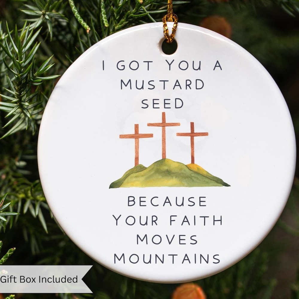Christian Faith Ornament, Mustard Seed Gift, Christian Noel Ornaments ...