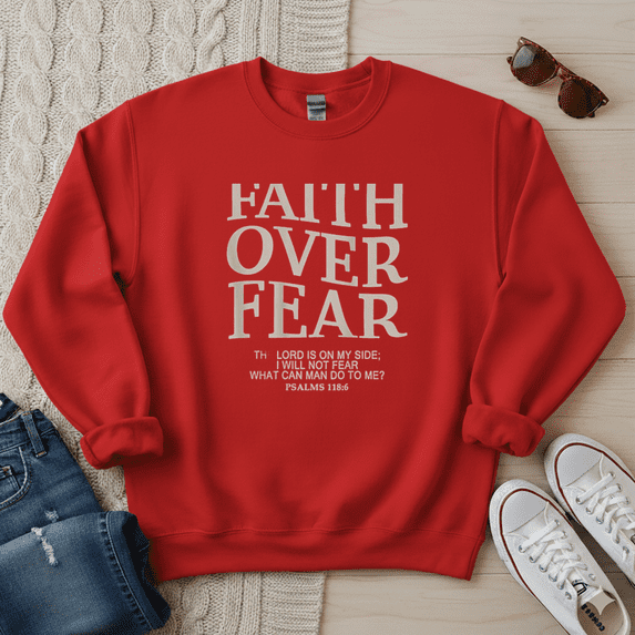 Christian Faith Over Fear Religious Bible Verse Quote Prayer Gift ...