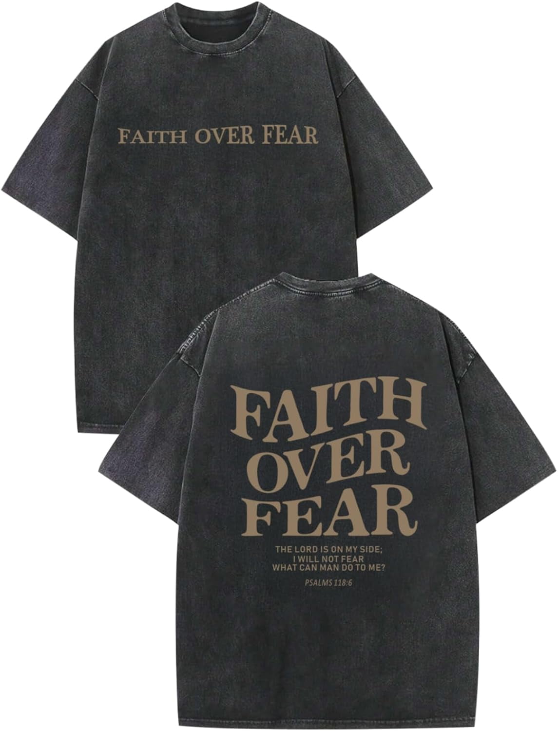Christian Faith Over Fear Shirt for Men Jesus Religious Shirts ...