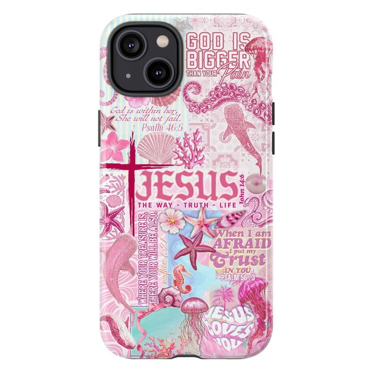 Christian Faith Pink Bible Verse Phone Case - Inspirational Jesus ...