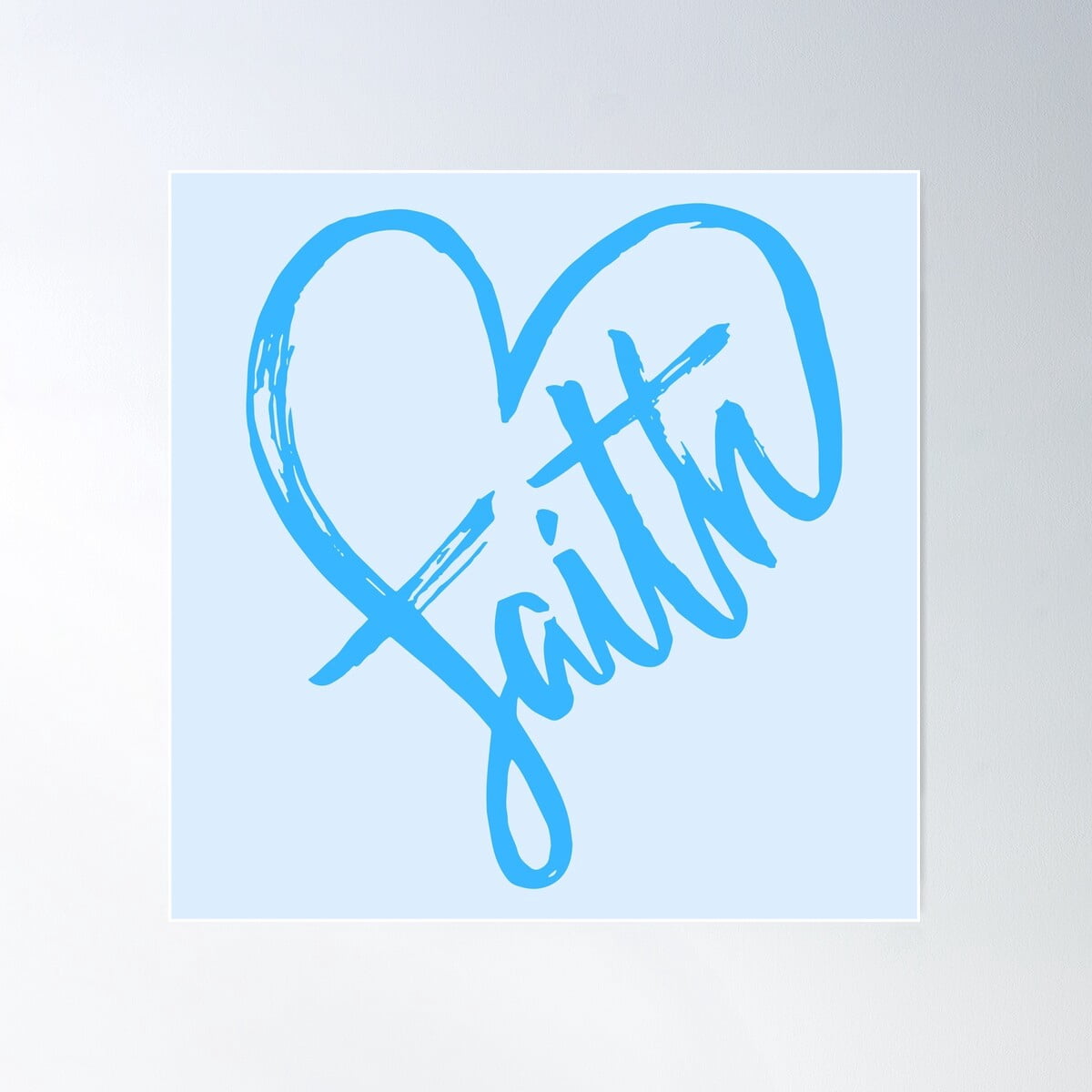 Christian Faith Poster Wall Art, Modern Wall Decor For Living Room ...