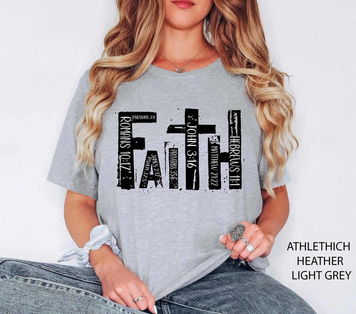 Christian Faith Shirt, Bible Verse T-Shirt, Religious Outfit, Retro ...