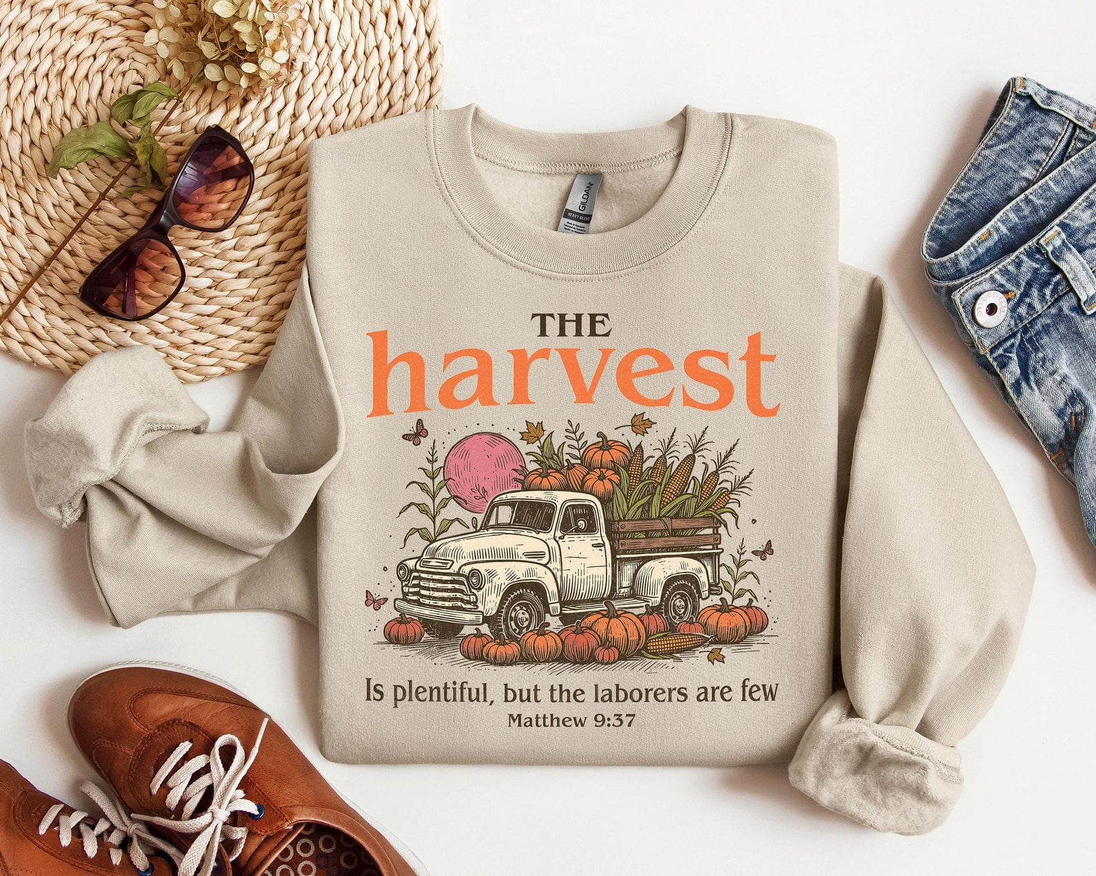 Christian Fall Sweatshirt, The Harvest Shirt, Religious Fall Shirt ...