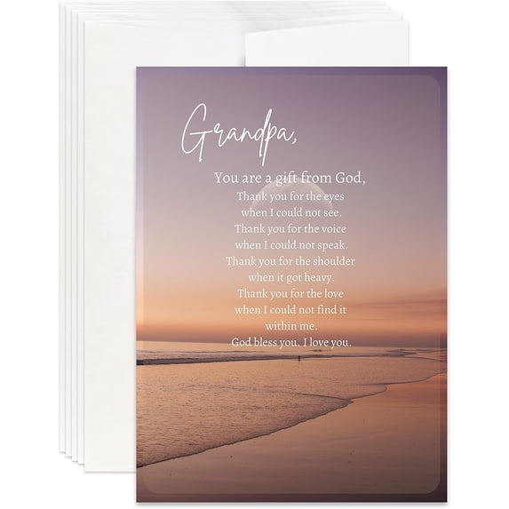 Christian Father's Day Card | Thank You Grandpa Appreciation Card ...