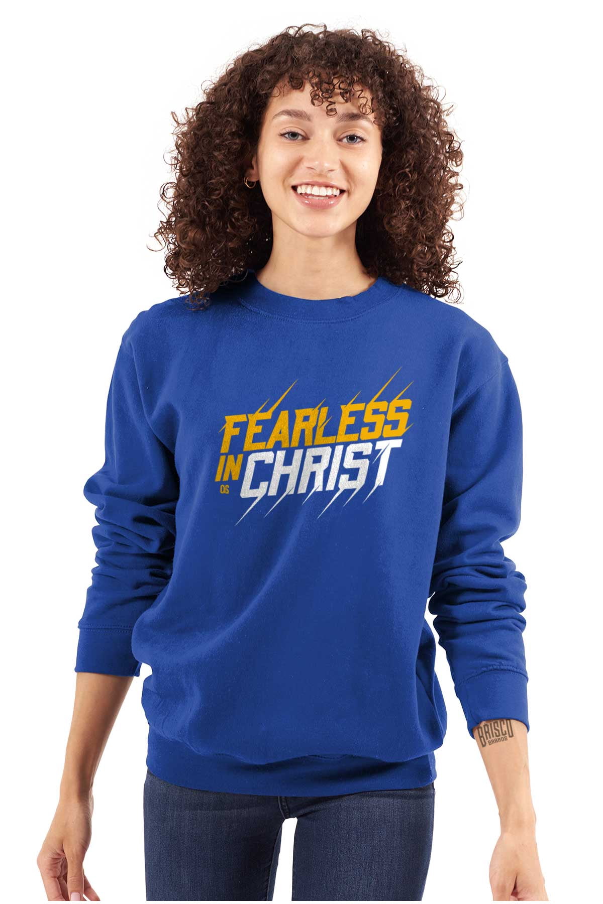Christian Fearless in Christ Jesus Sweatshirt for Men or Women Brisco ...