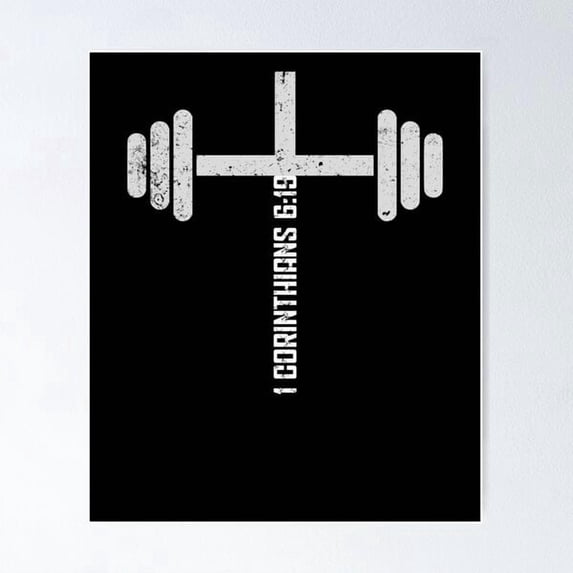 Christian Fitness Corinthians 619 Bible Verse Poster , Poster Print ...