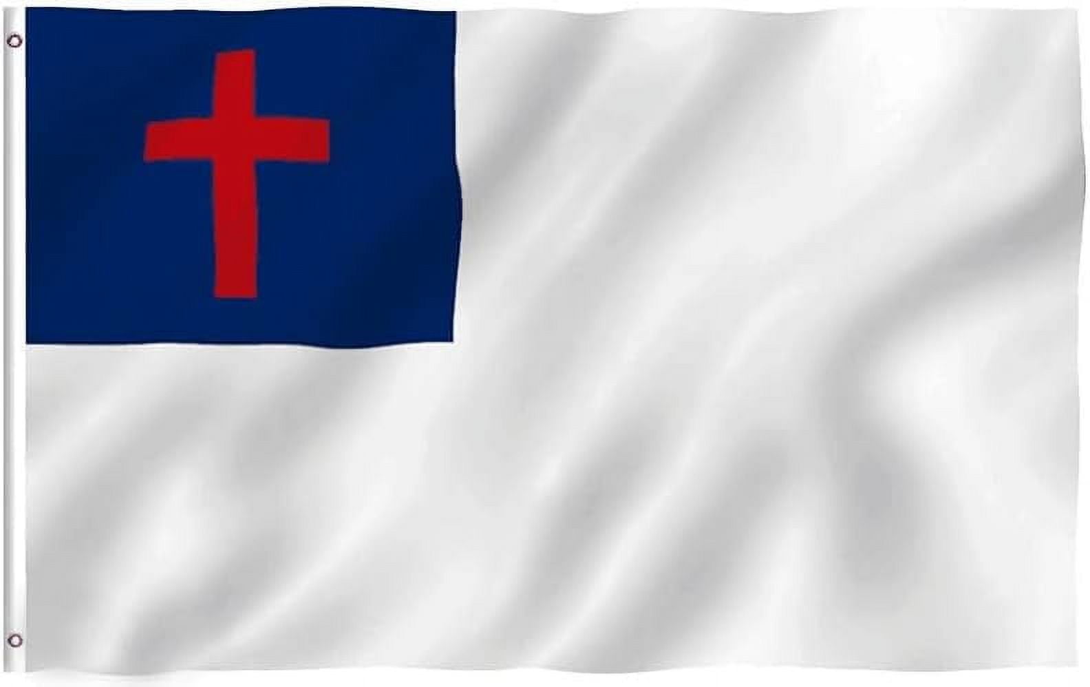 Christian Flag , 2x3 FT, Heavy Duty Christianity Cross Flag for Outdoor ...