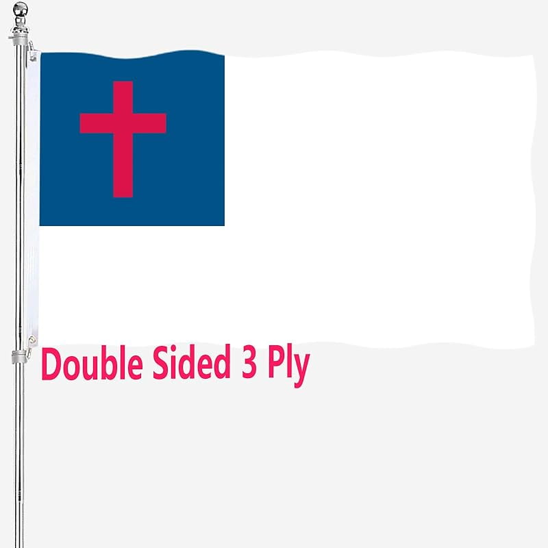 Christian Flag 3 Ply Christianity Cross Church Jesus Faith Flags 3x5 ...
