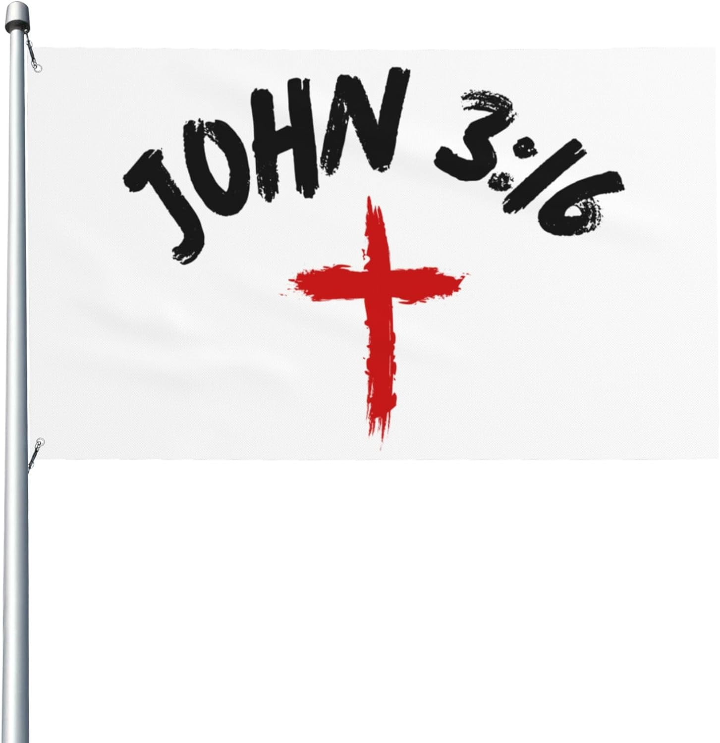 Christian Flag 3x5 John 3 16 Yard Flag For God So Loved The World Bible ...