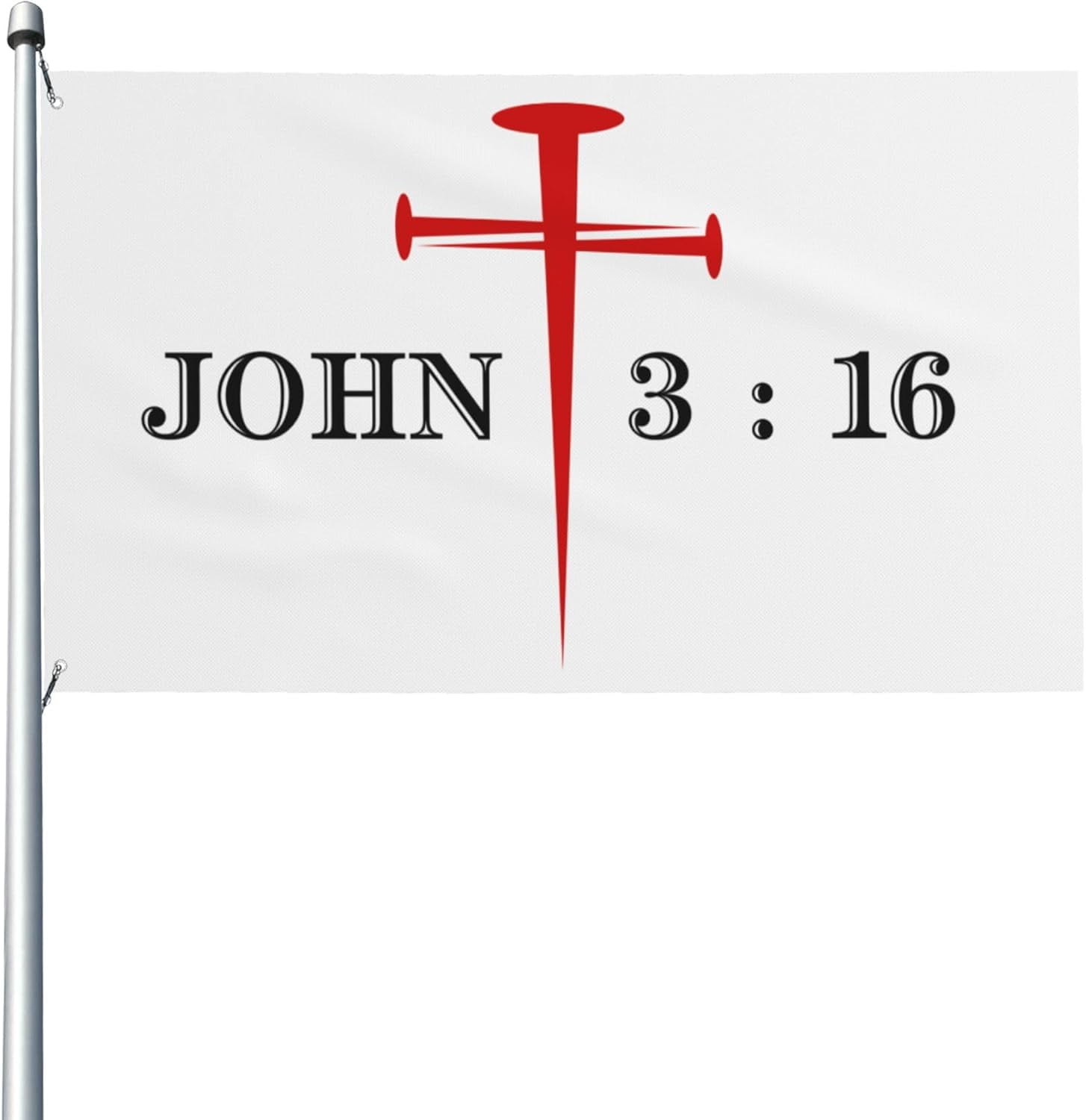 Christian Flag 3x5 John 3 16 Yard Flag For God So Loved The World Bible ...