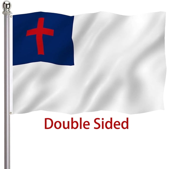 Christian-Flag 3x5 Outdoor Double Sided Christianity-Cross-Church Jesus ...