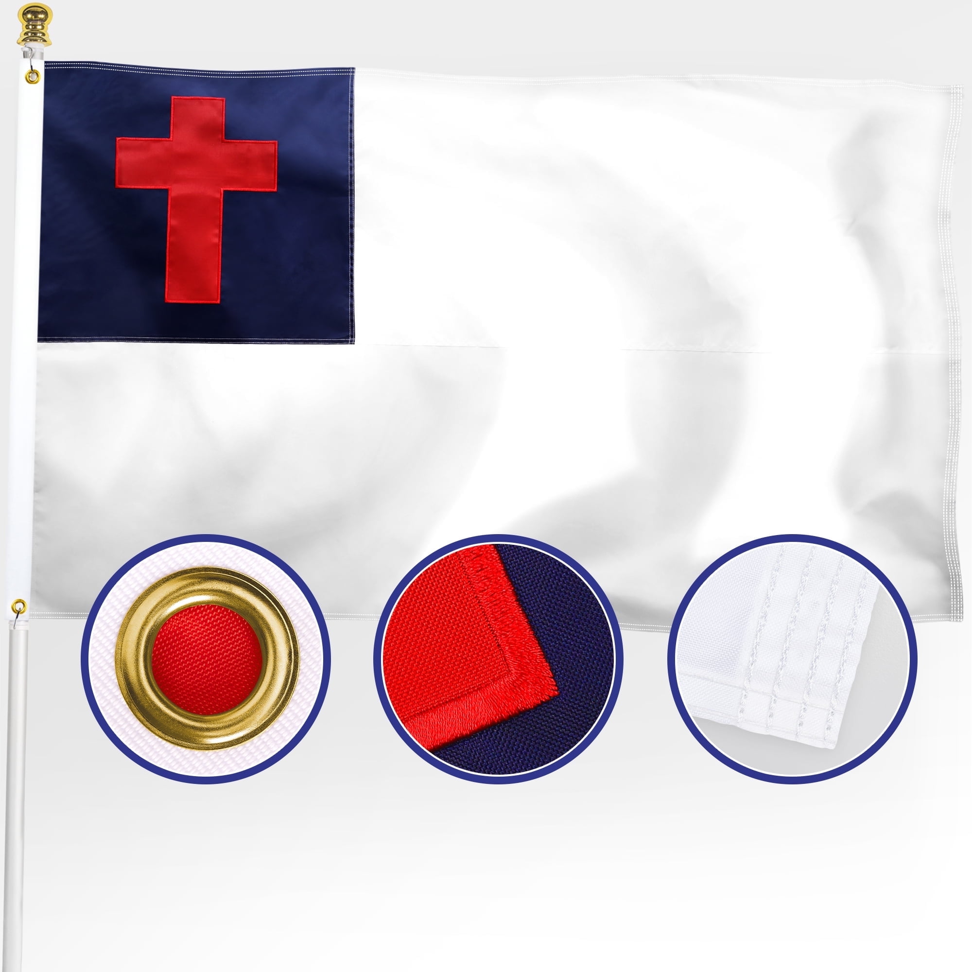 DANF FLAG Christian Flag, 3x5 Outdoor Double-Sided Heavy-Duty 210D ...