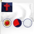 DANF Outdoor 3x5 Christian Flag, Heavy Duty 210D Nylon, Embroidered ...
