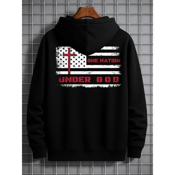 Christian Flag Hoodie graphic hoodies Christianity for men hooded ...