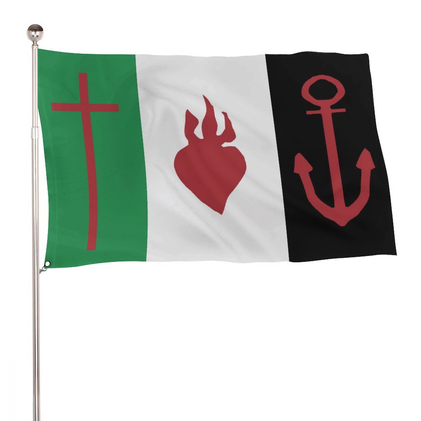 Christian Flag, Religious Flags Heavy Duty Polyester Falgs, Double ...
