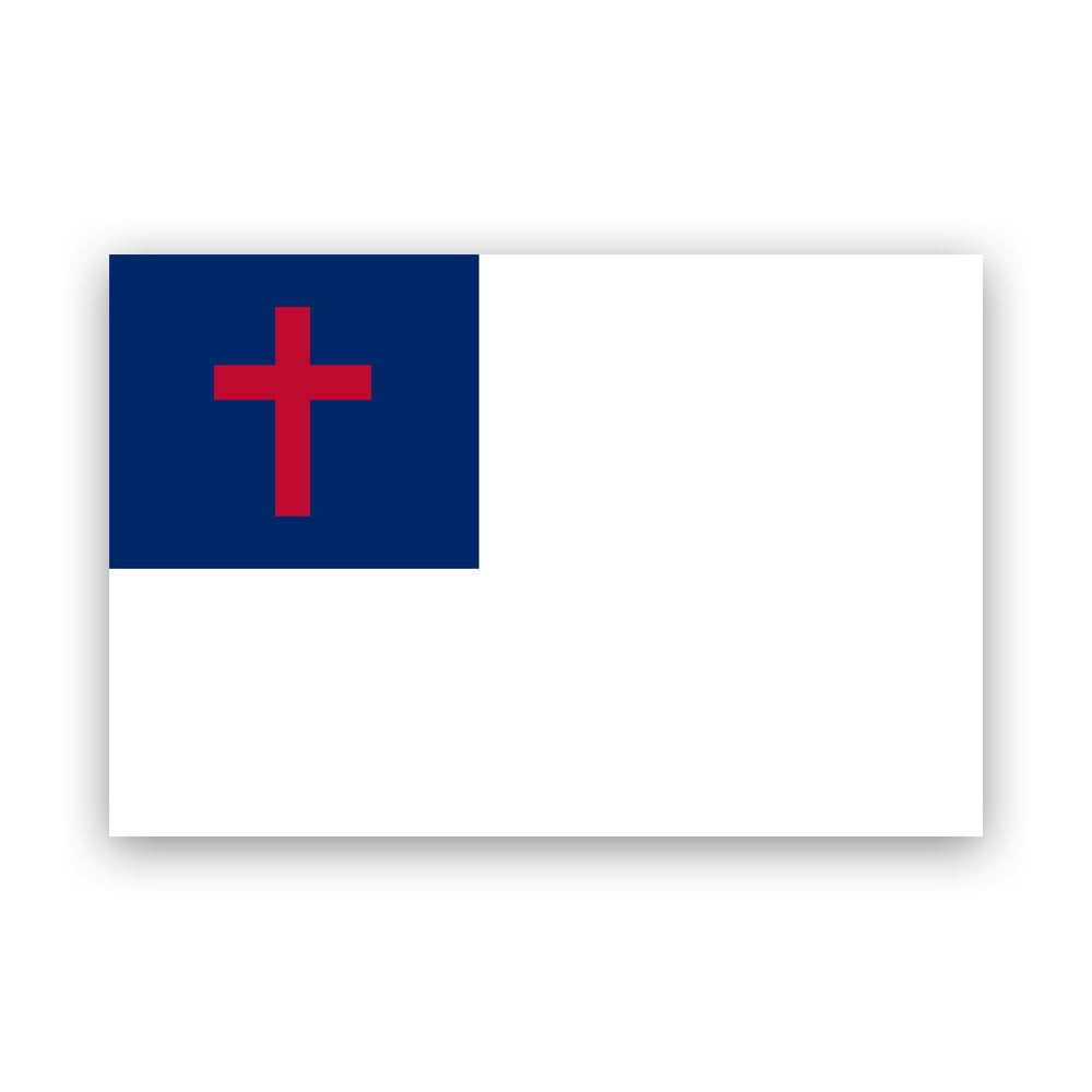 Christian Flag Sticker Decal - Self Adhesive Vinyl - Weatherproof ...