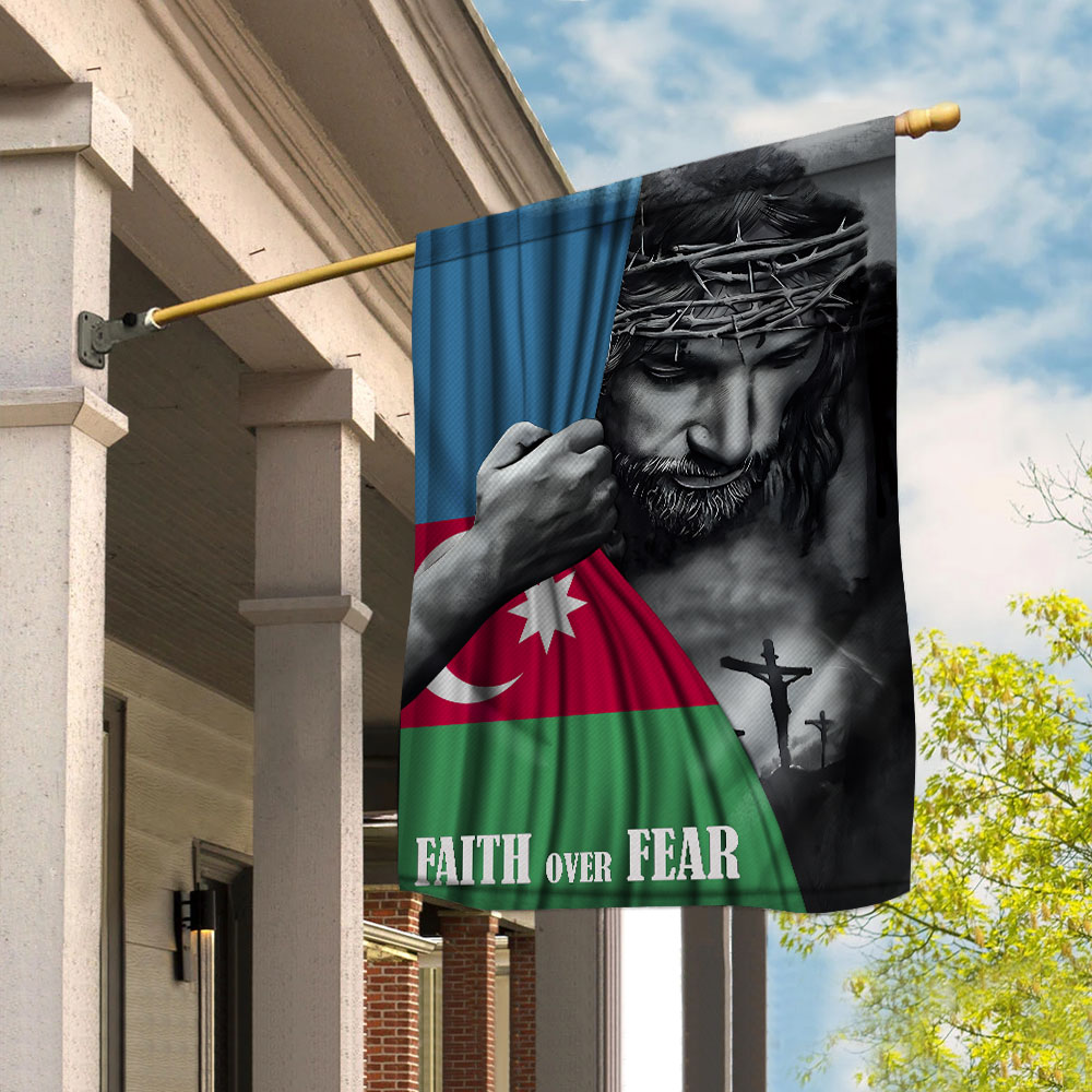 Christian Flags,Faith Over Fear Flag Christian Azeri Azerbaijan With ...