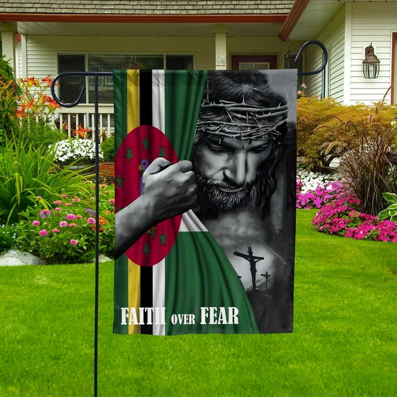 Christian Flags,Faith Over Fear Flag Christian Dominican Dominica With ...