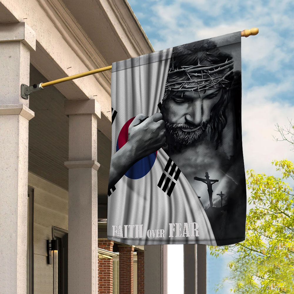 Christian Flags,Faith Over Fear Flag Christian Korean South Korea With ...