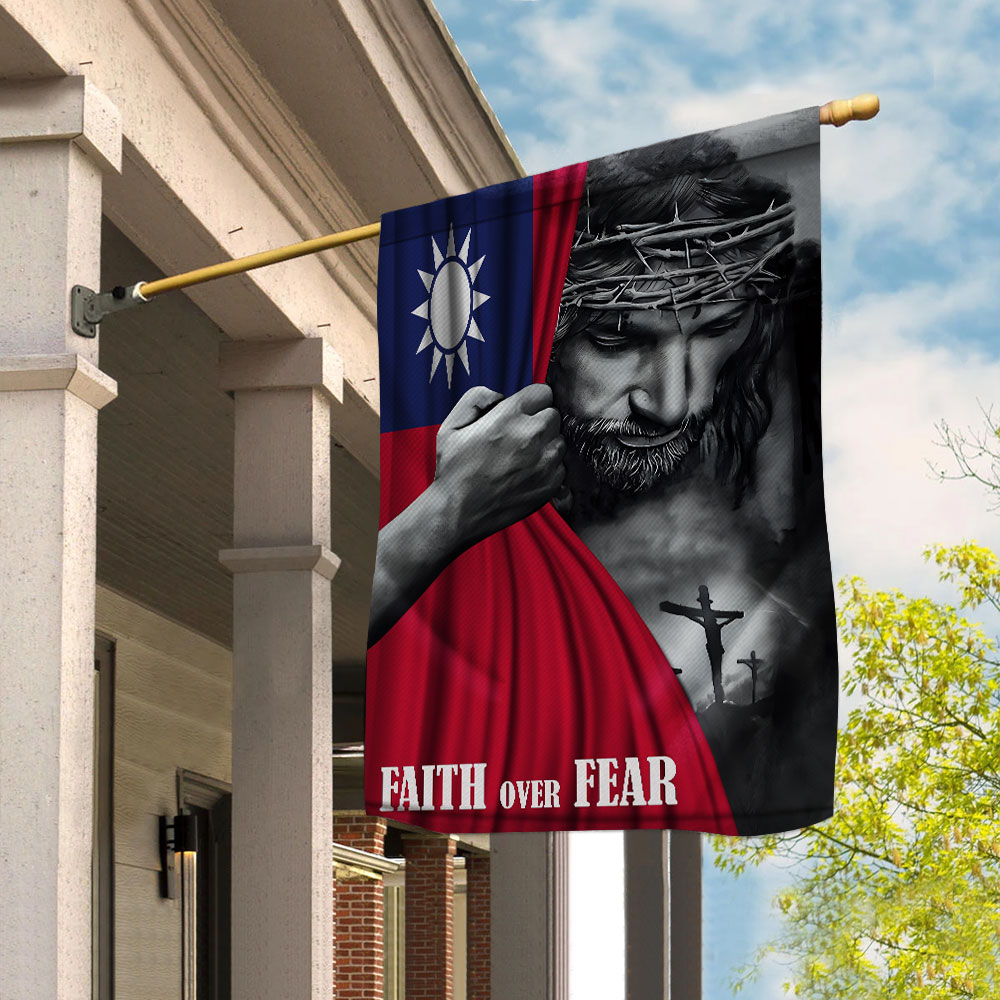 Christian Flags,Faith Over Fear Flag Christian Taiwanese Taiwan With ...