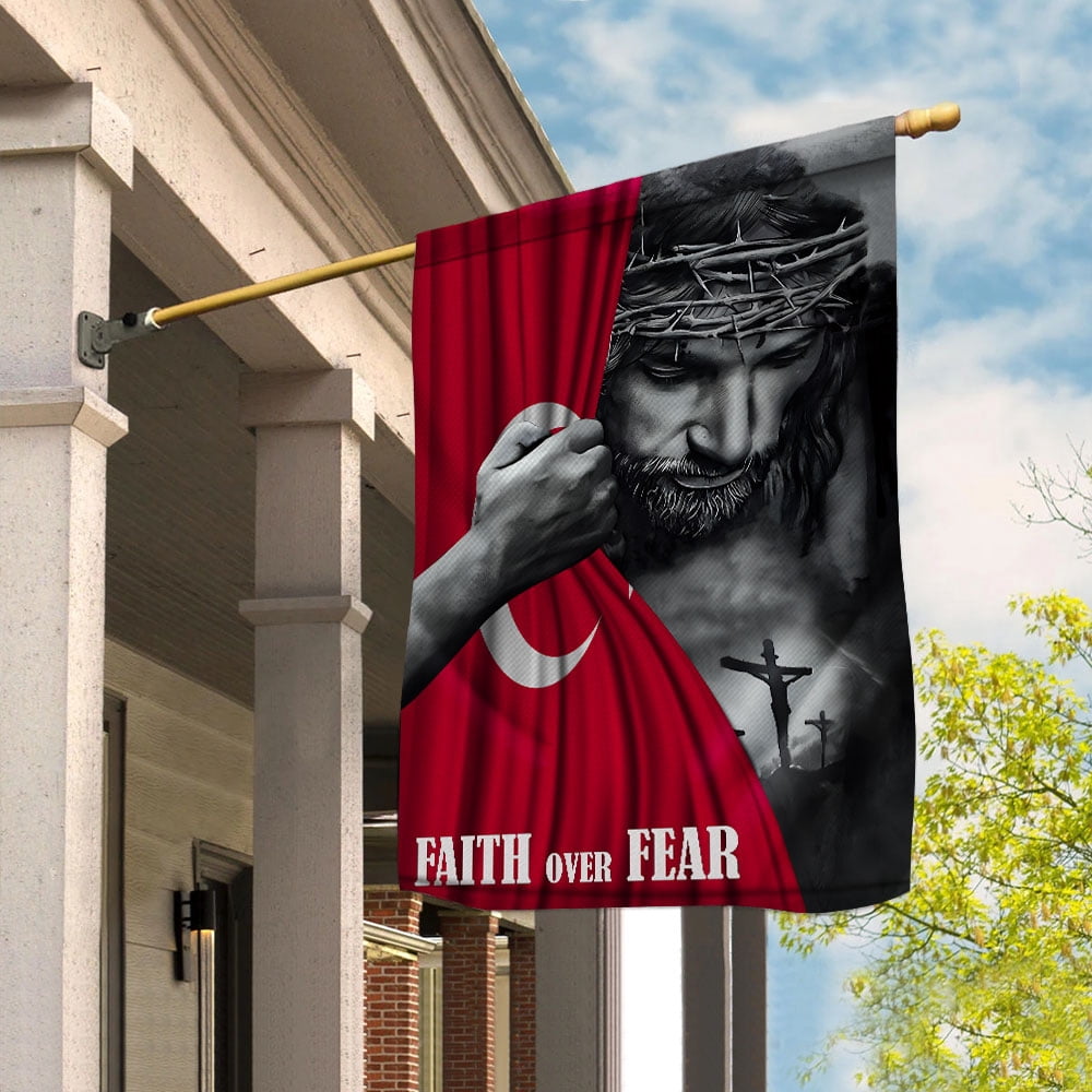 Christian Flags,Faith Over Fear Flag Christian Turkish Turkey With ...