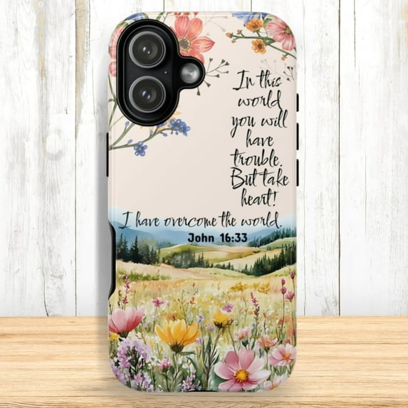 Christian Floral Bible Verse Inspirational Fun Pattern with iPhone 17 ...