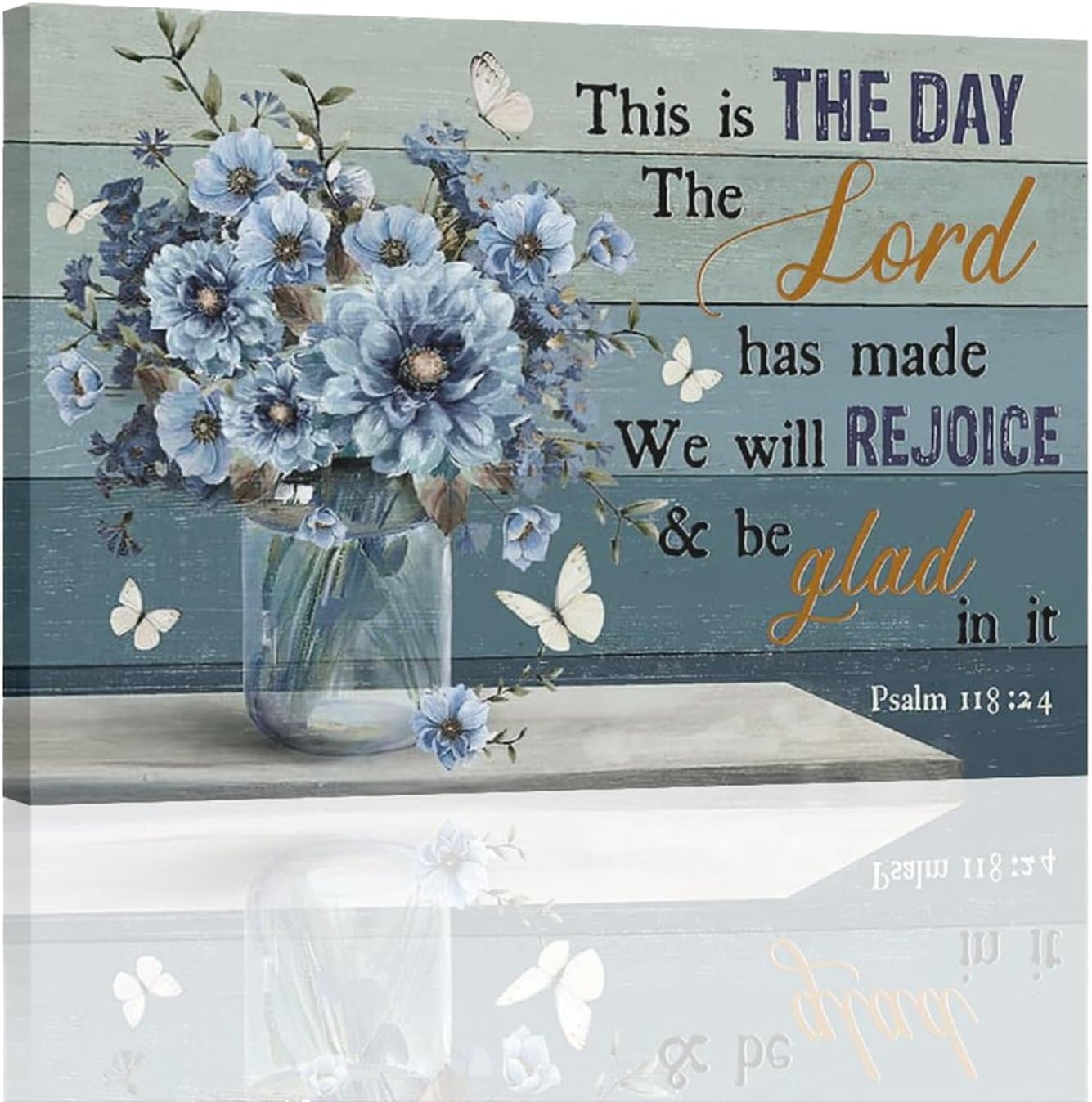 Christian Floral Decor Wall Art Scripture Bible Verse Wall Decor ...