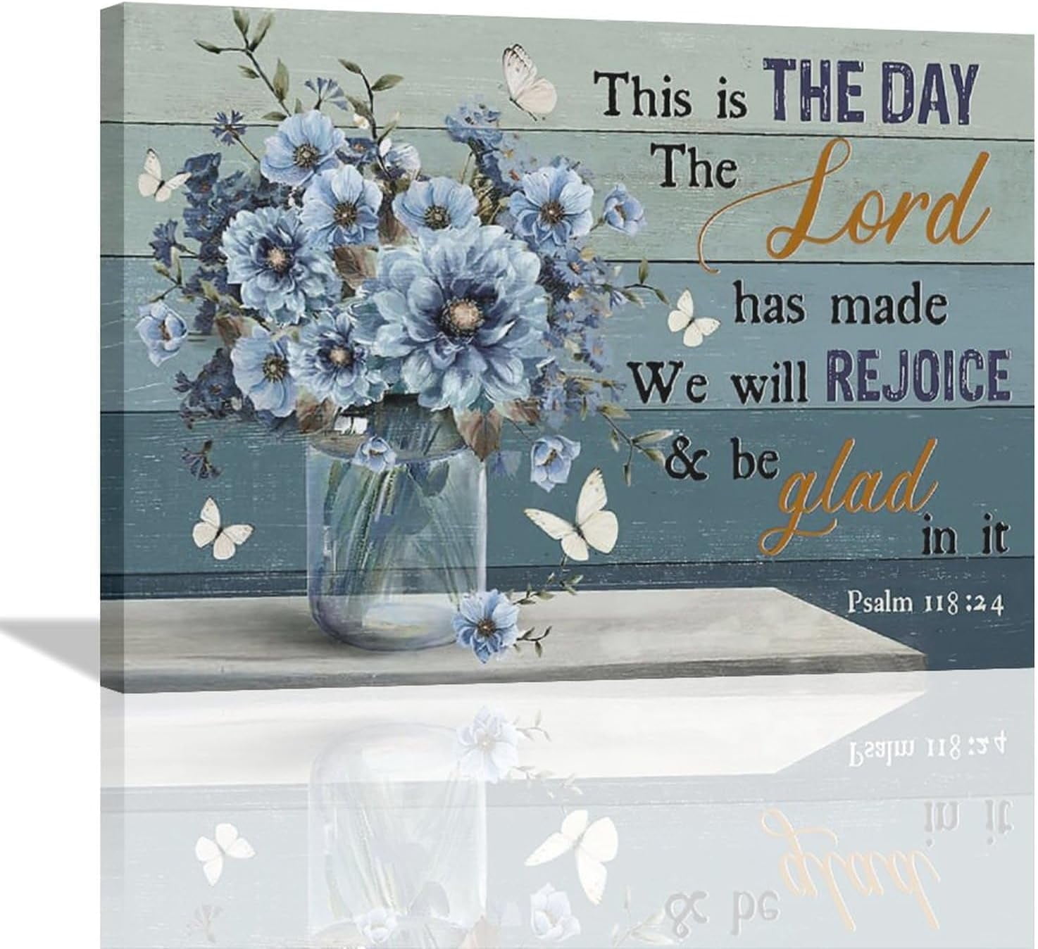 Christian Floral Decor Wall Art Scripture Bible Verse Wall Decor ...