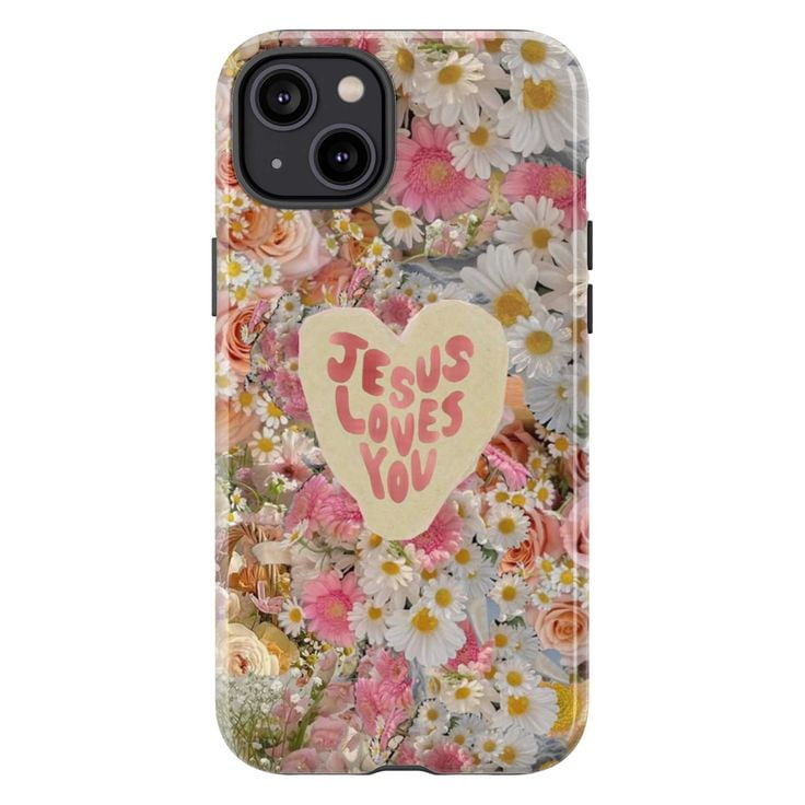 Christian Floral Phone Case, Daisy & Rose Pattern iPhone Cover, Faith ...