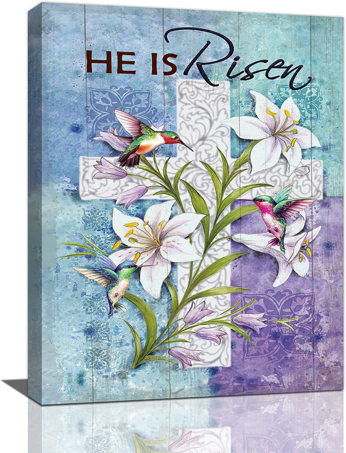Christian Flower Hummingbird Wall Art Farmhouse Floral Wall Decor ...