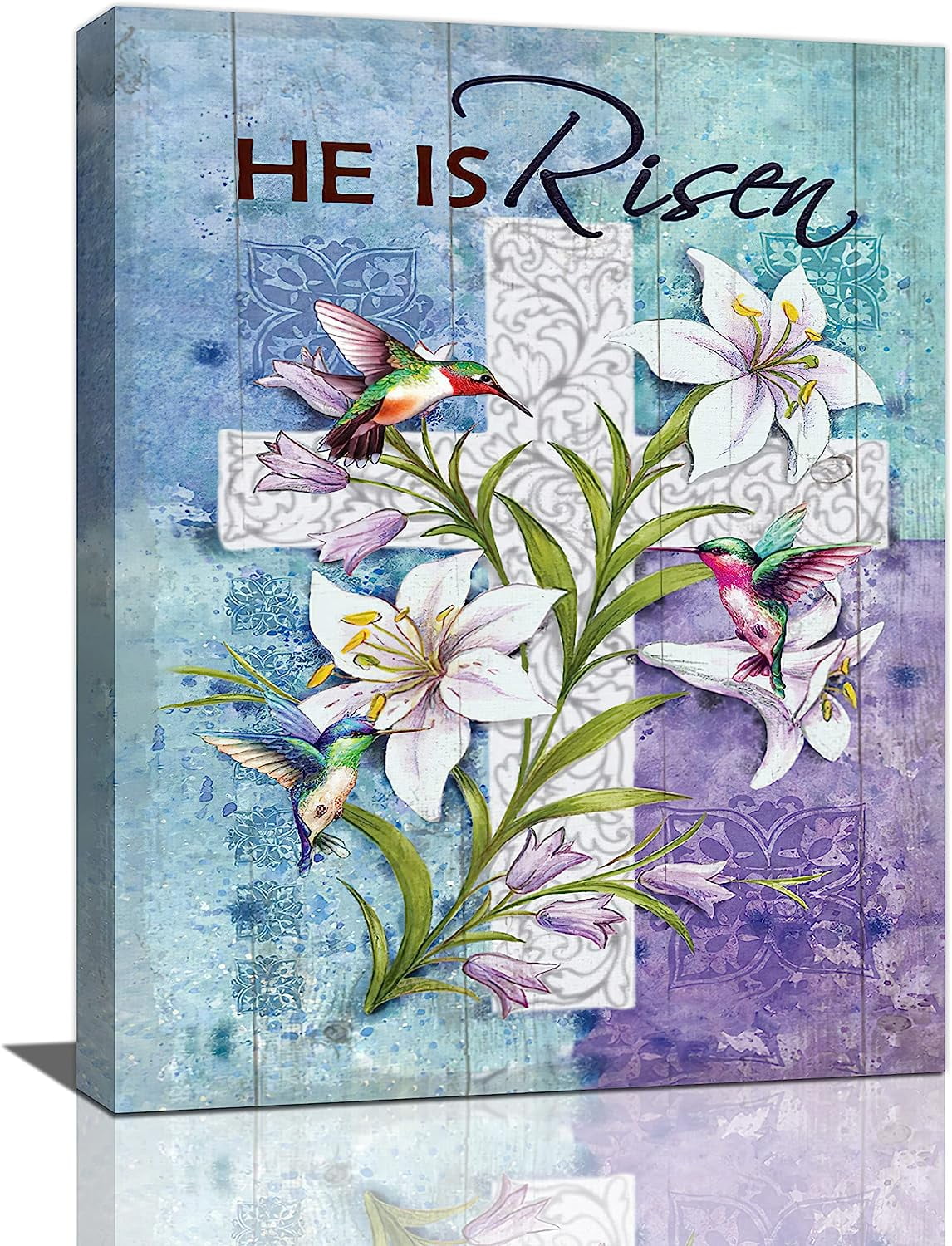 Christian Flower Hummingbird Wall Art Farmhouse Floral Wall Decor ...