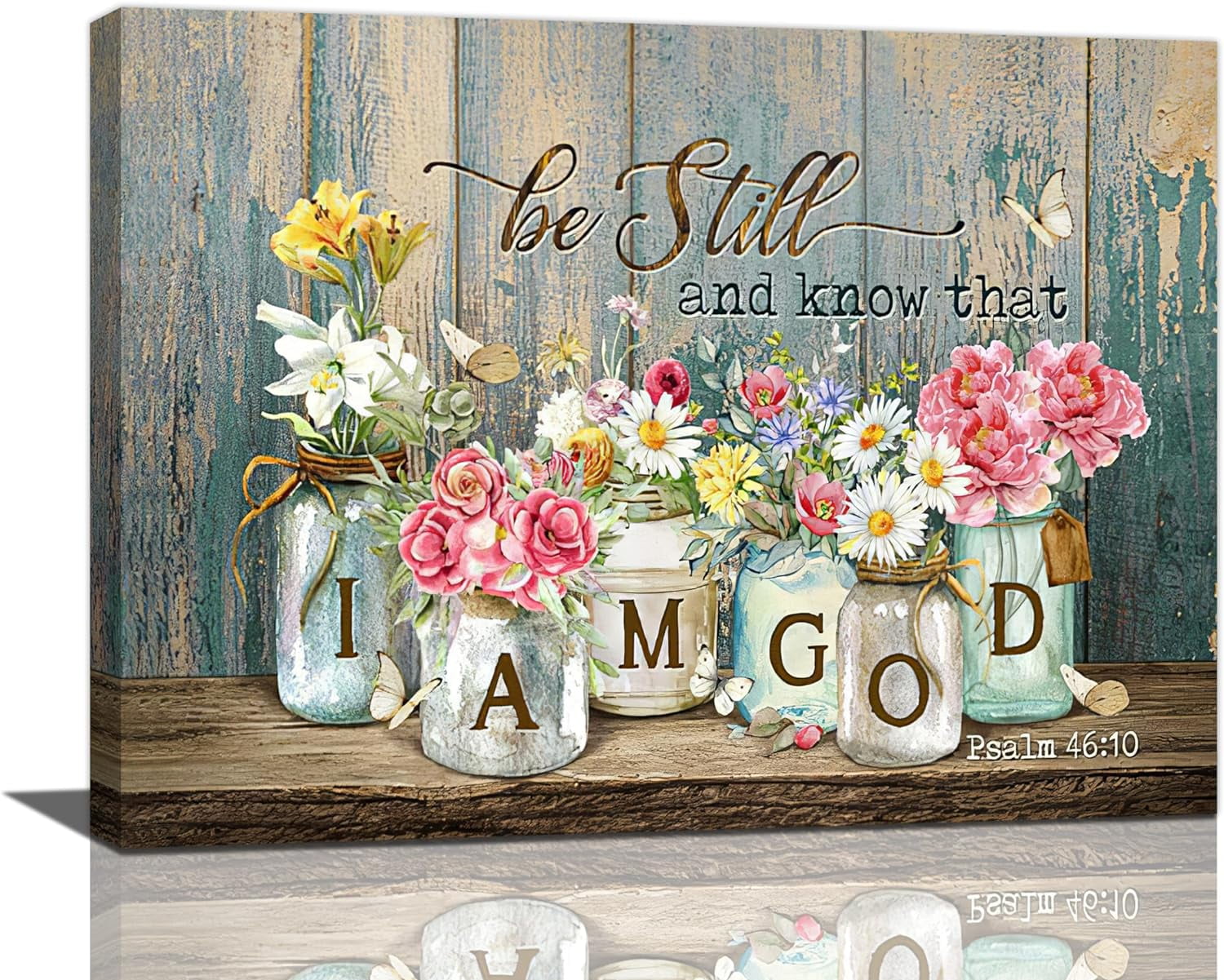 Christian Flower Wall Art Farmhouse Jesus Flowers Pictures Wall Decor ...