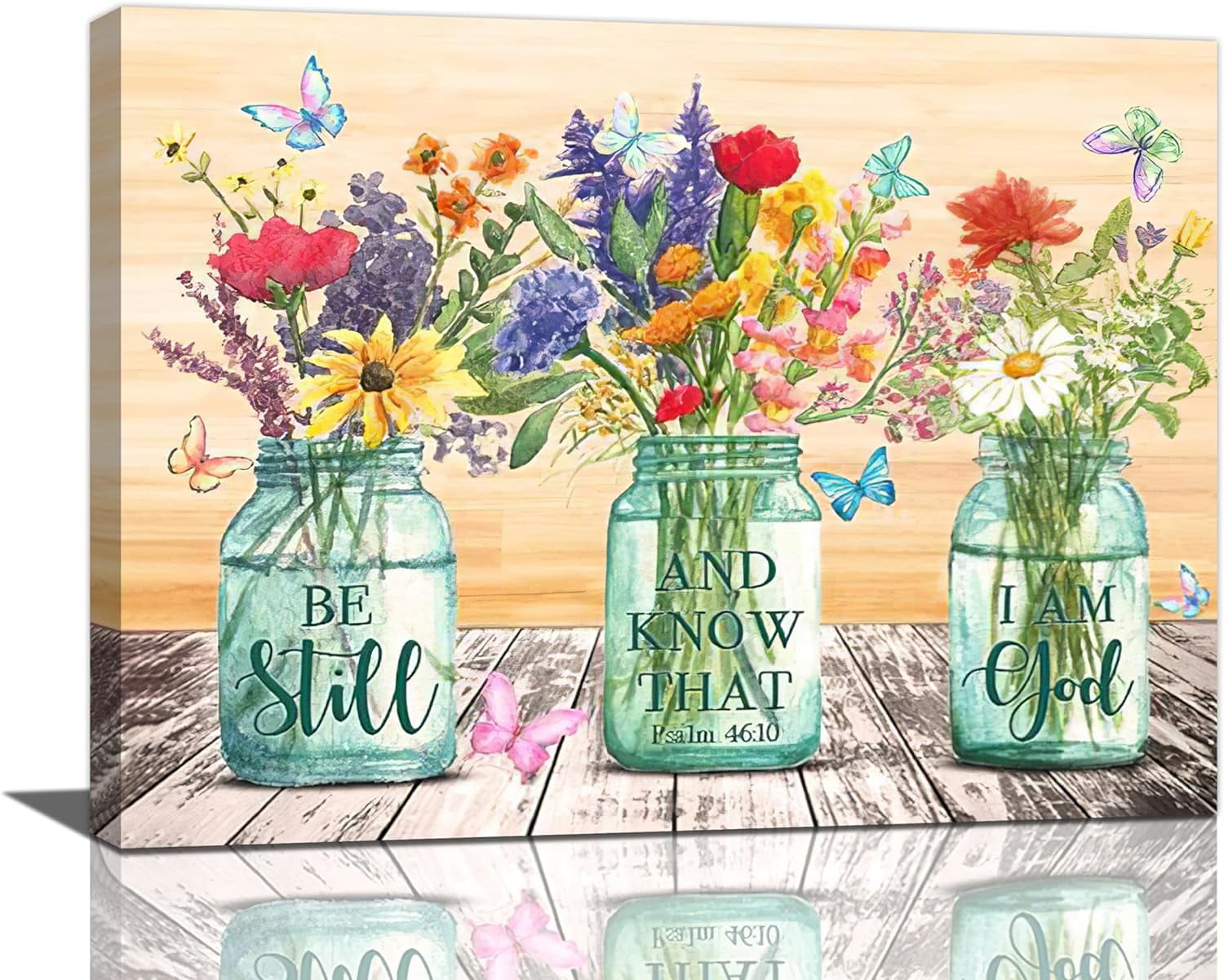 Christian Flower Wall Art Farmhouse Flower in Vase Pictures Wall Decor ...