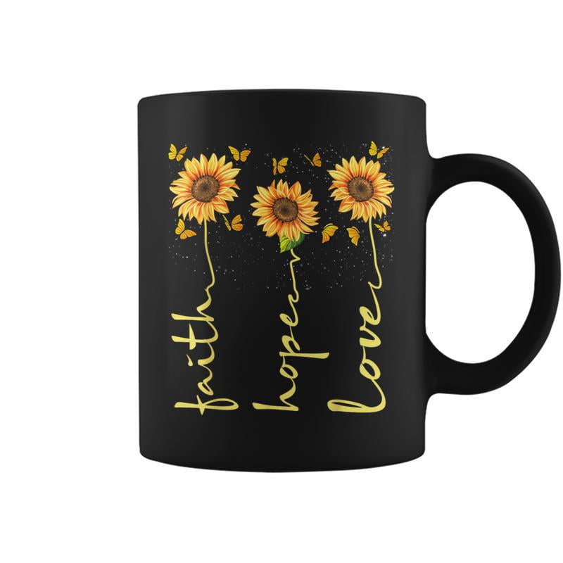 Christian For Sunflower Faith Hope Love Coffee Mugs - Walmart.com