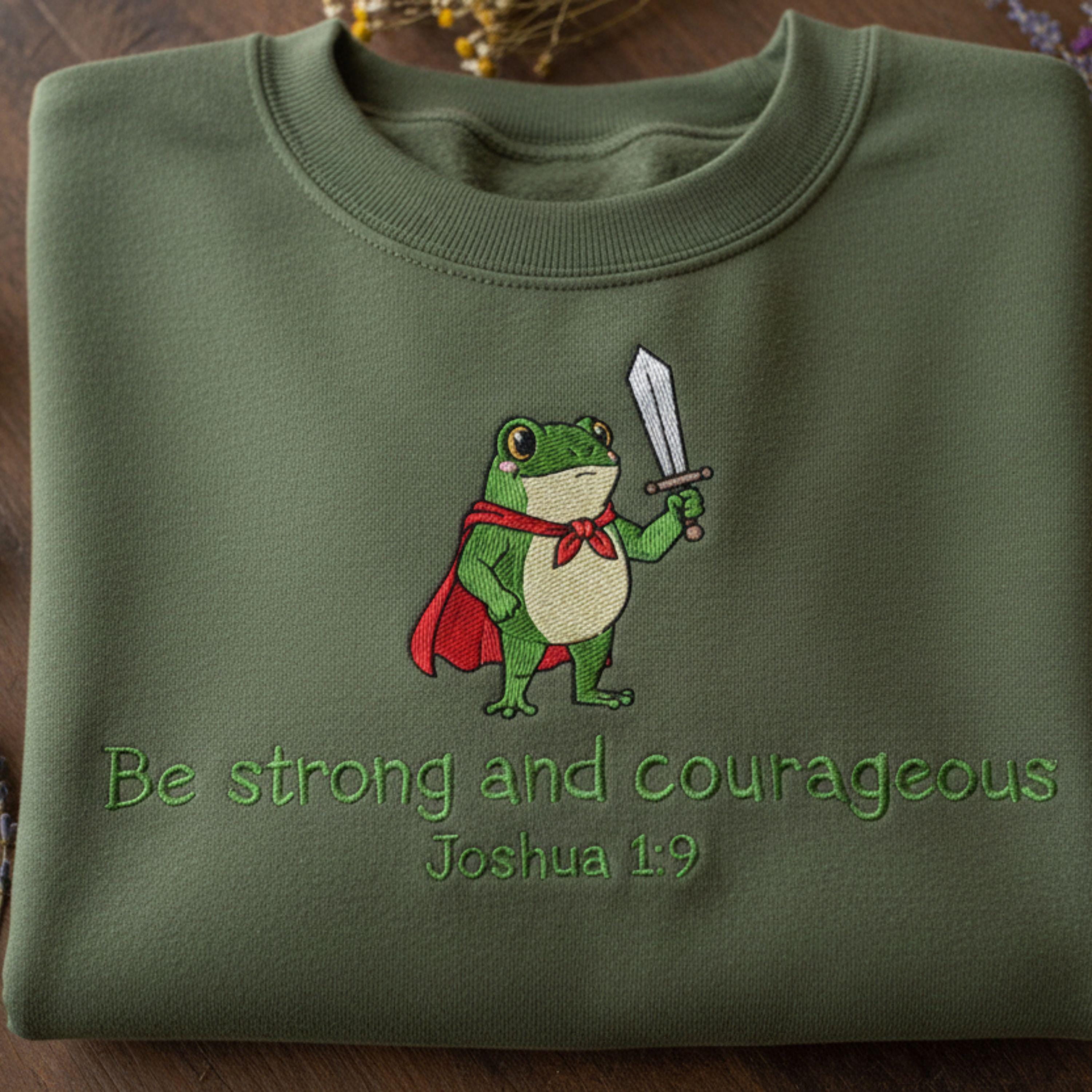 Christian Frog Embroidered Sweatshirt Funny Bible Verse Pullover ...