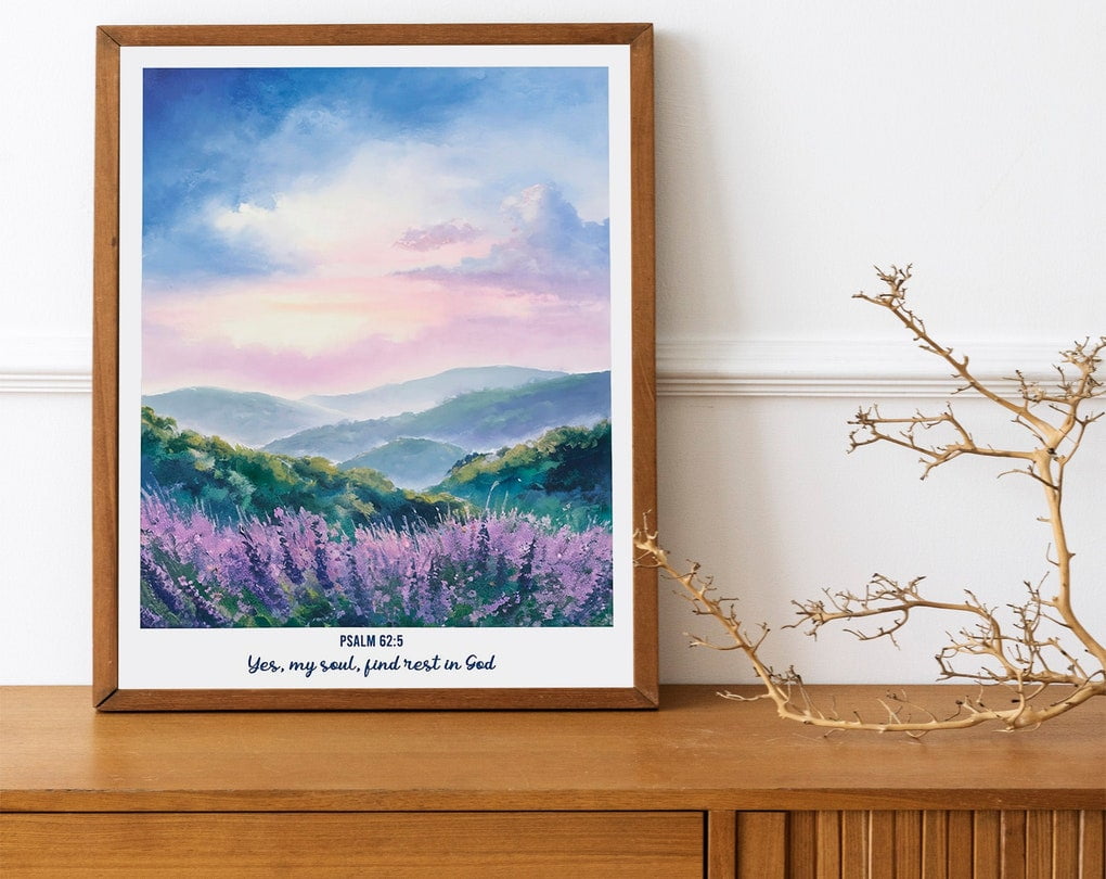 Christian Gallery Wall Art, Bible Verse Watercolor Posters ...