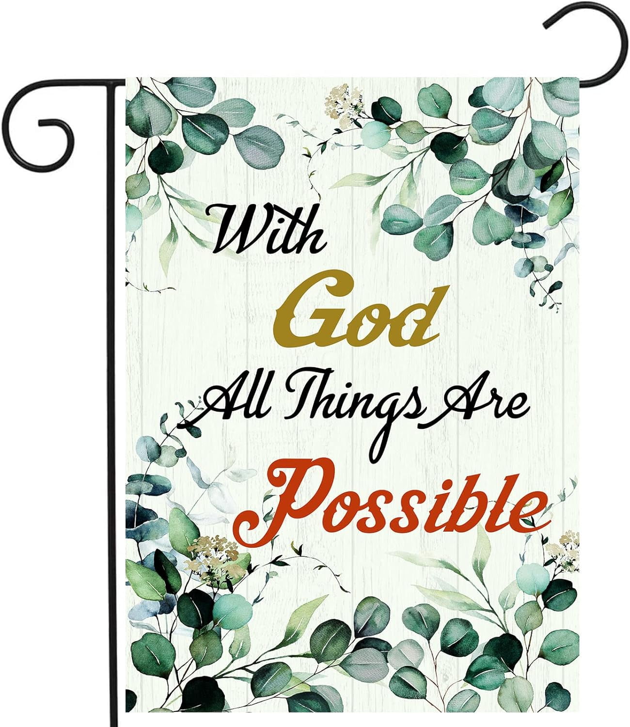 Christian Garden Flag Spring Summer Eucalyptus Leaves Yard Flag ...