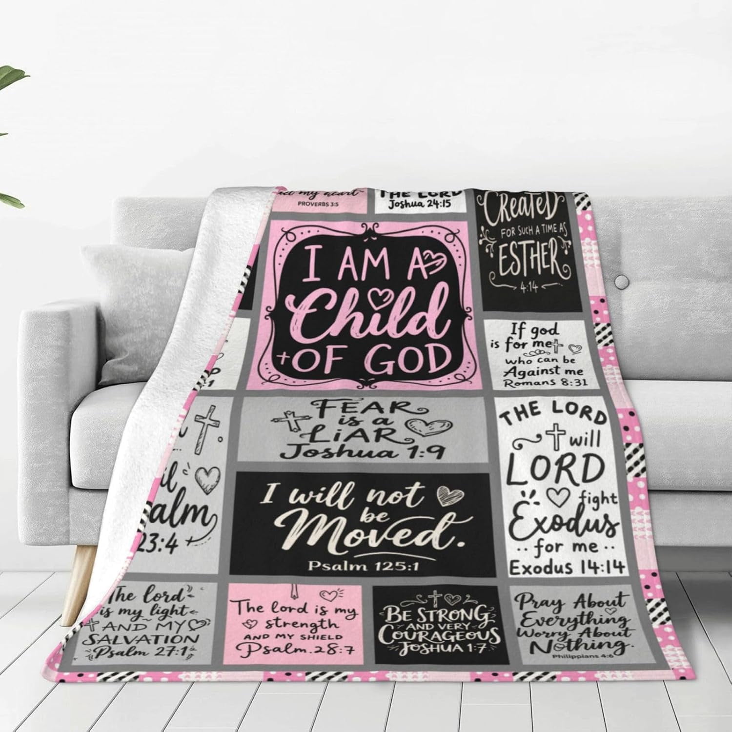 Christian Gift for Women, Inspirational Throw Blanket for Couch, Soft ...