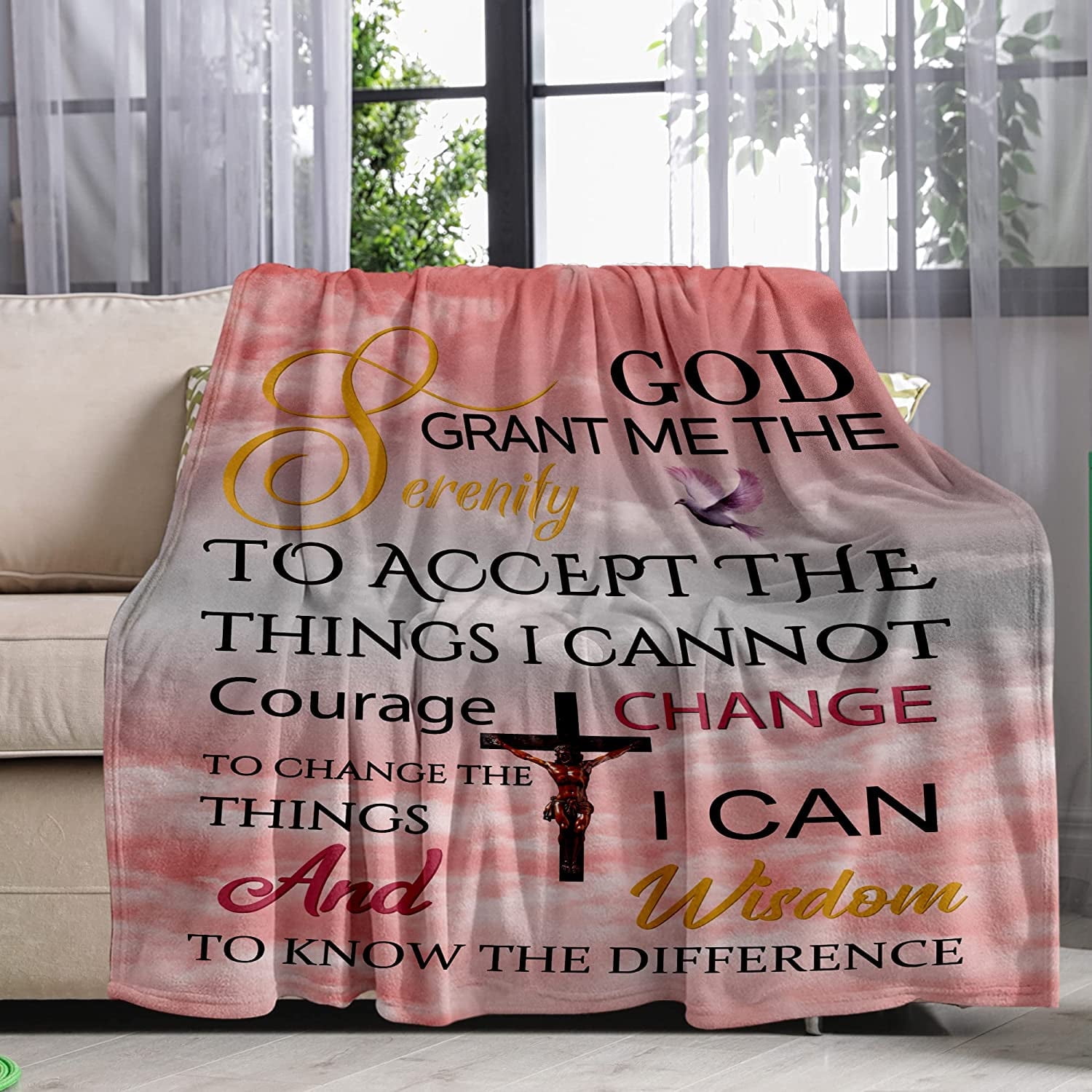 Christian Gift for Women Religious Gift Throw Blanket Healing Thoughts ...