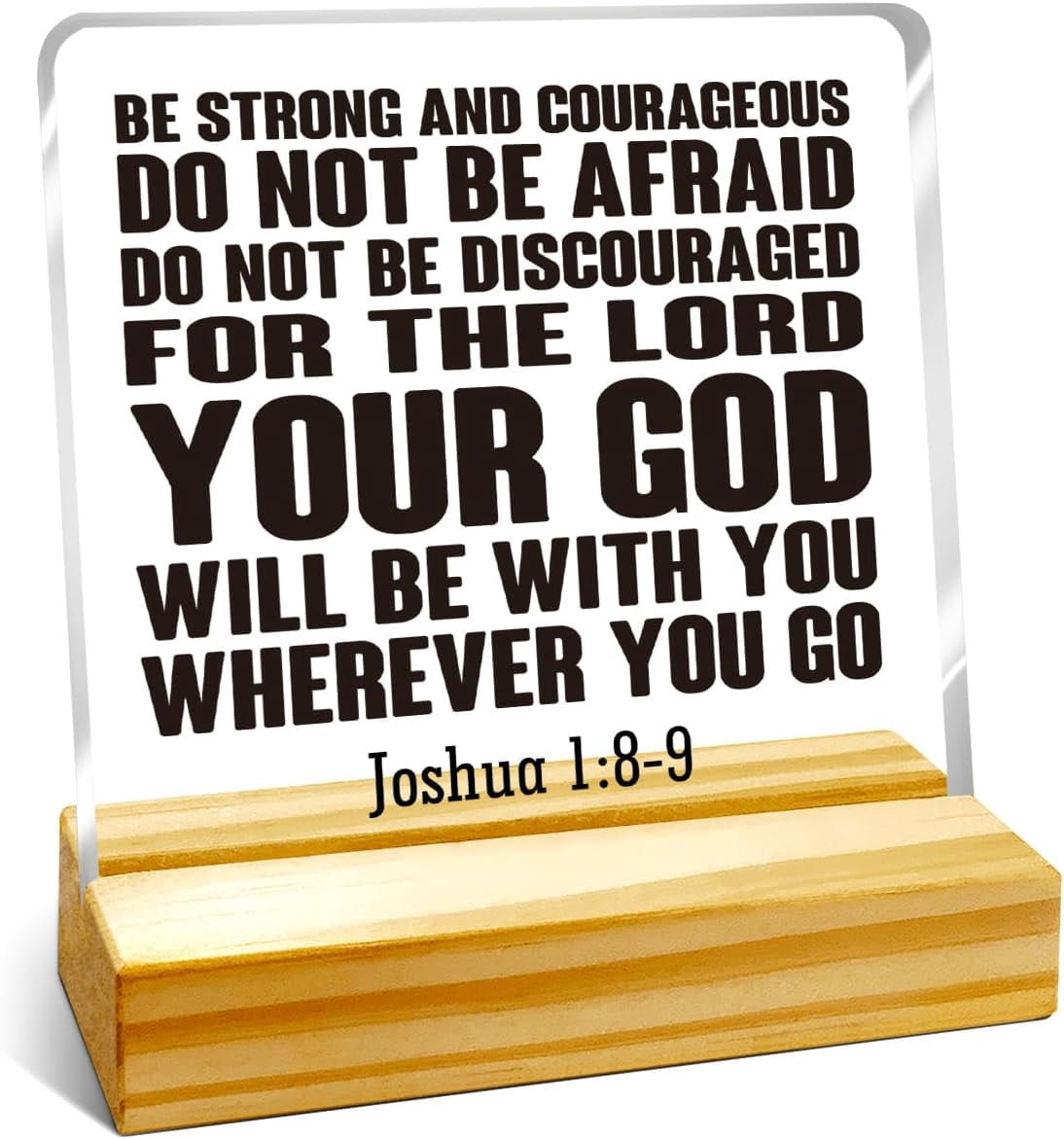 Christian Gifts, Be Strong And Courageous Quote Acrylic Plaque,Catholic ...