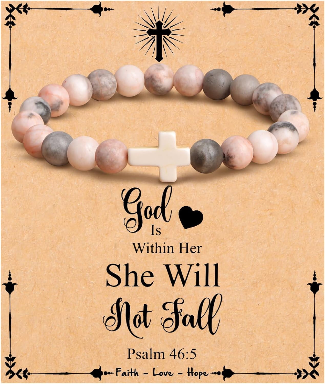 Christian Gifts Cross Bracelet For Women Faith Easter Catholic ...
