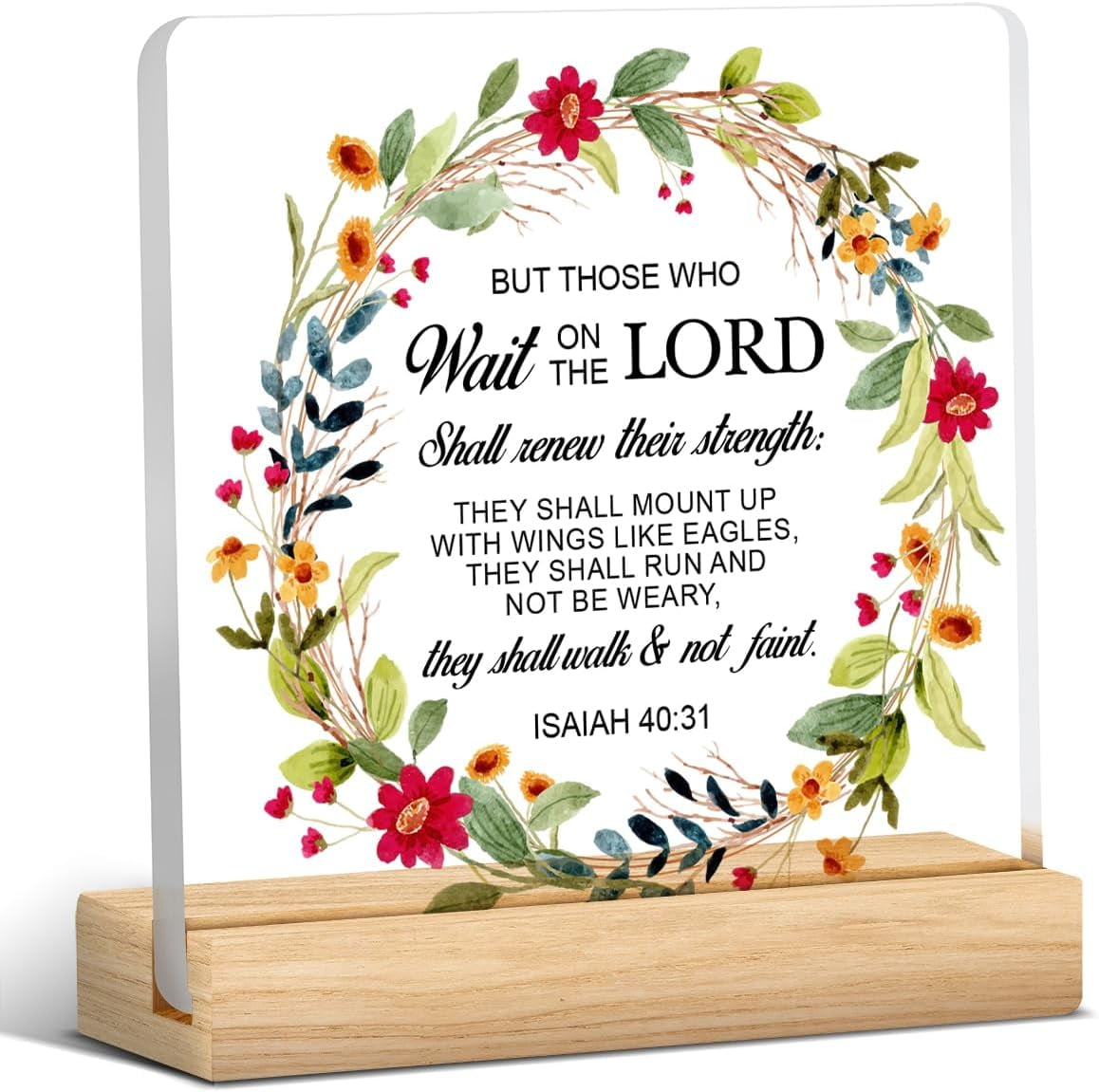Christian Gifts Religious Bible Verses Clear Desk Decorative Sign ...