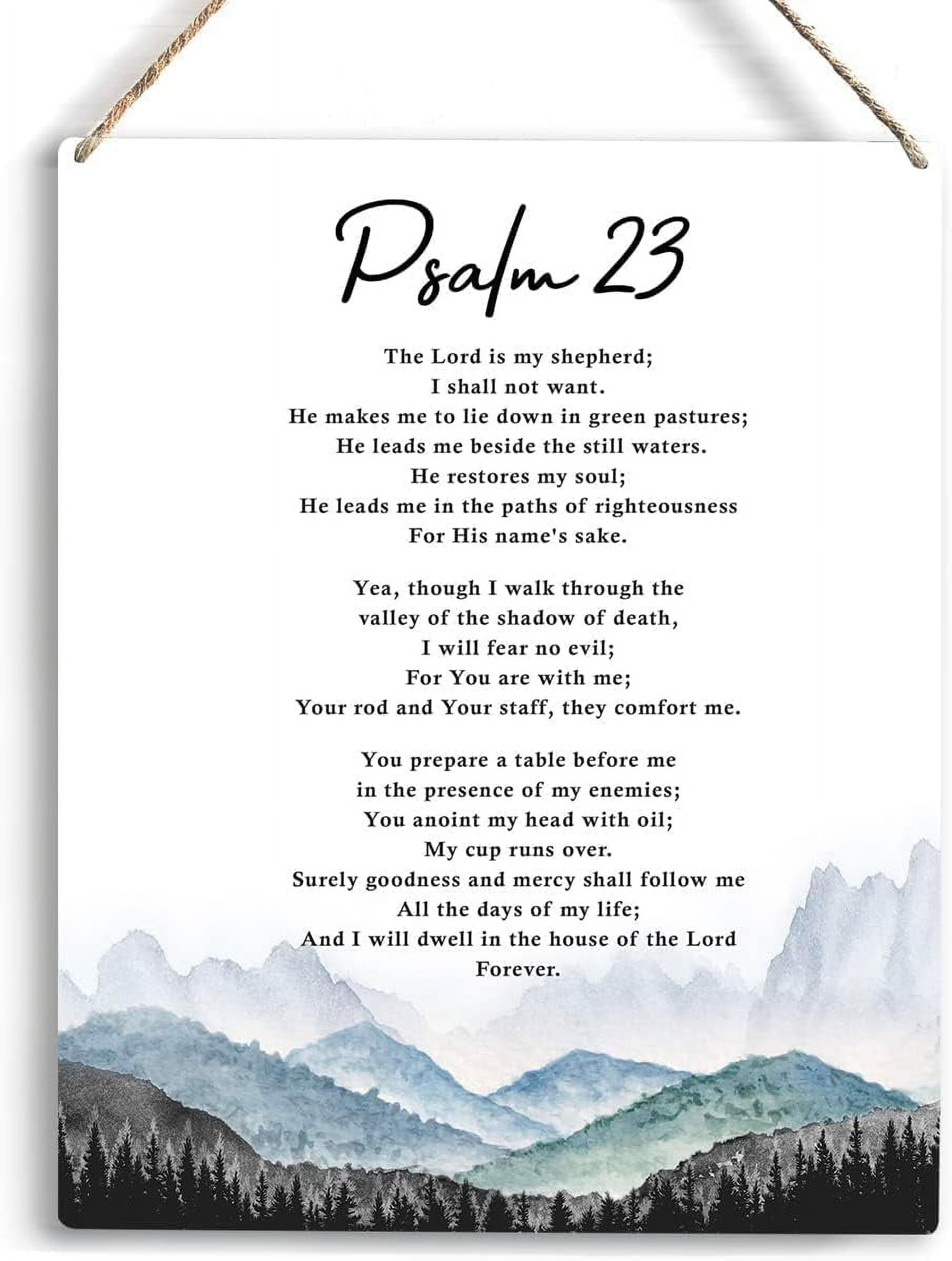 Christian Gifts Wall Decor Psalm 23 The Lord Is My Shepherd Bible Verse ...