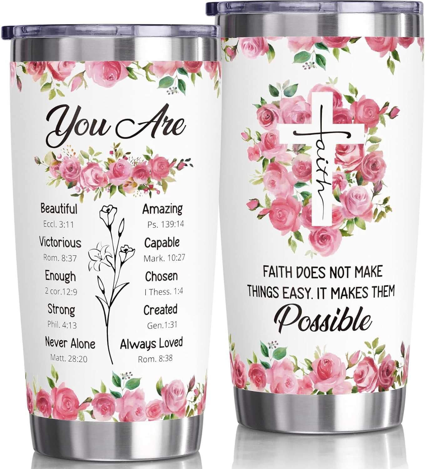 Christian Gifts for Women, 20 oz Tumbler Inspirational Religious Gifts ...