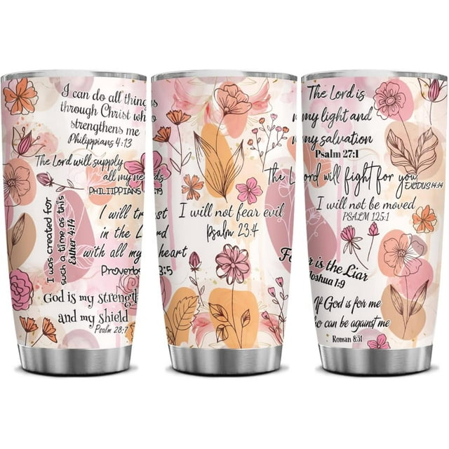 Christian Gifts for Women Affirmation 20oz Stainless Steel Tumbler ...