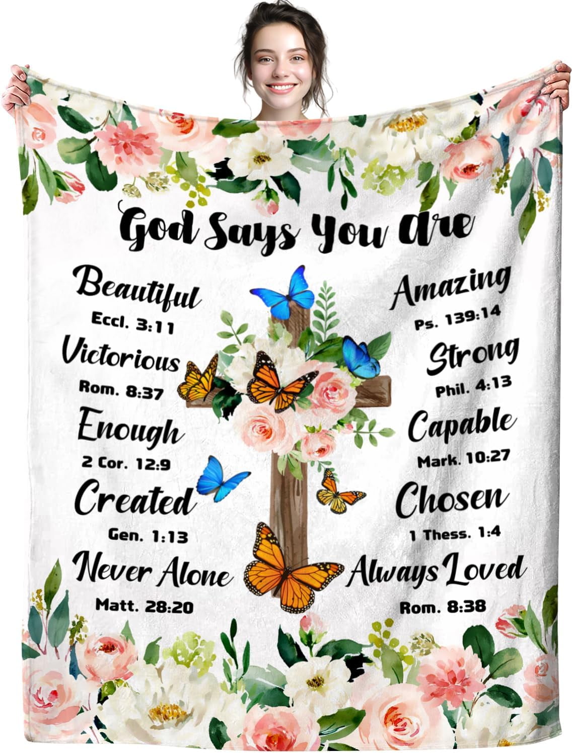 Christian Gifts for Women, Bible Verse Blanket Inspirational Jesus ...