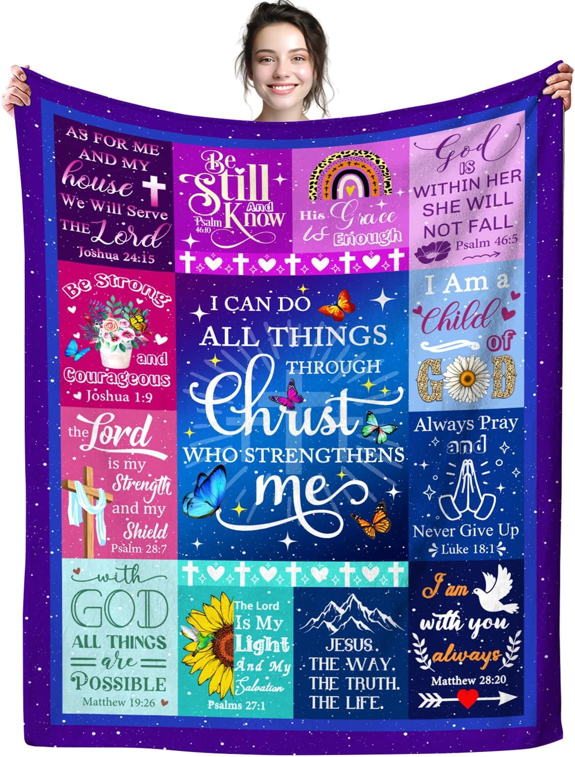 Christian Gifts for Women, Bible Verse Blanket Inspirational Jesus ...