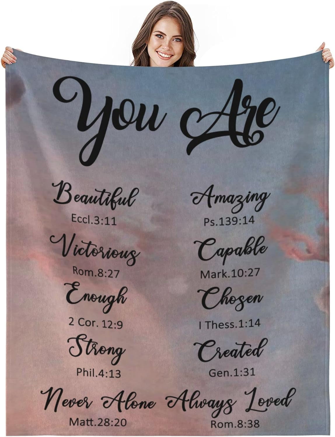 Christian Gifts for Women, Bible Verse Throw Blanket with Inspirational ...