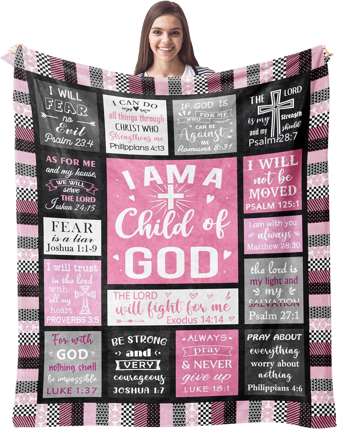 Christian Gifts for Women Blanket 60"x50" - I Am a Child of God ...