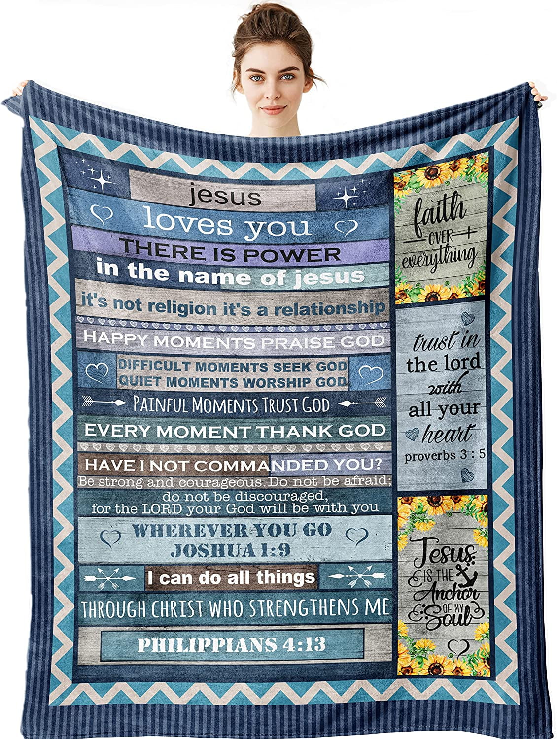 Christian Gifts for Women Faith - Religious Gifts for Women Men 60"x50 ...